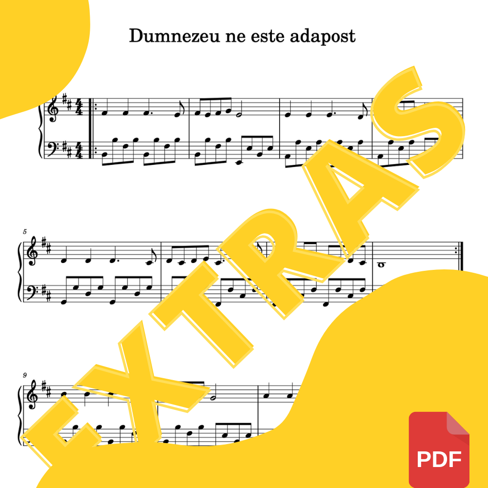 Dumnezeu ne este adăpost - partitură pian