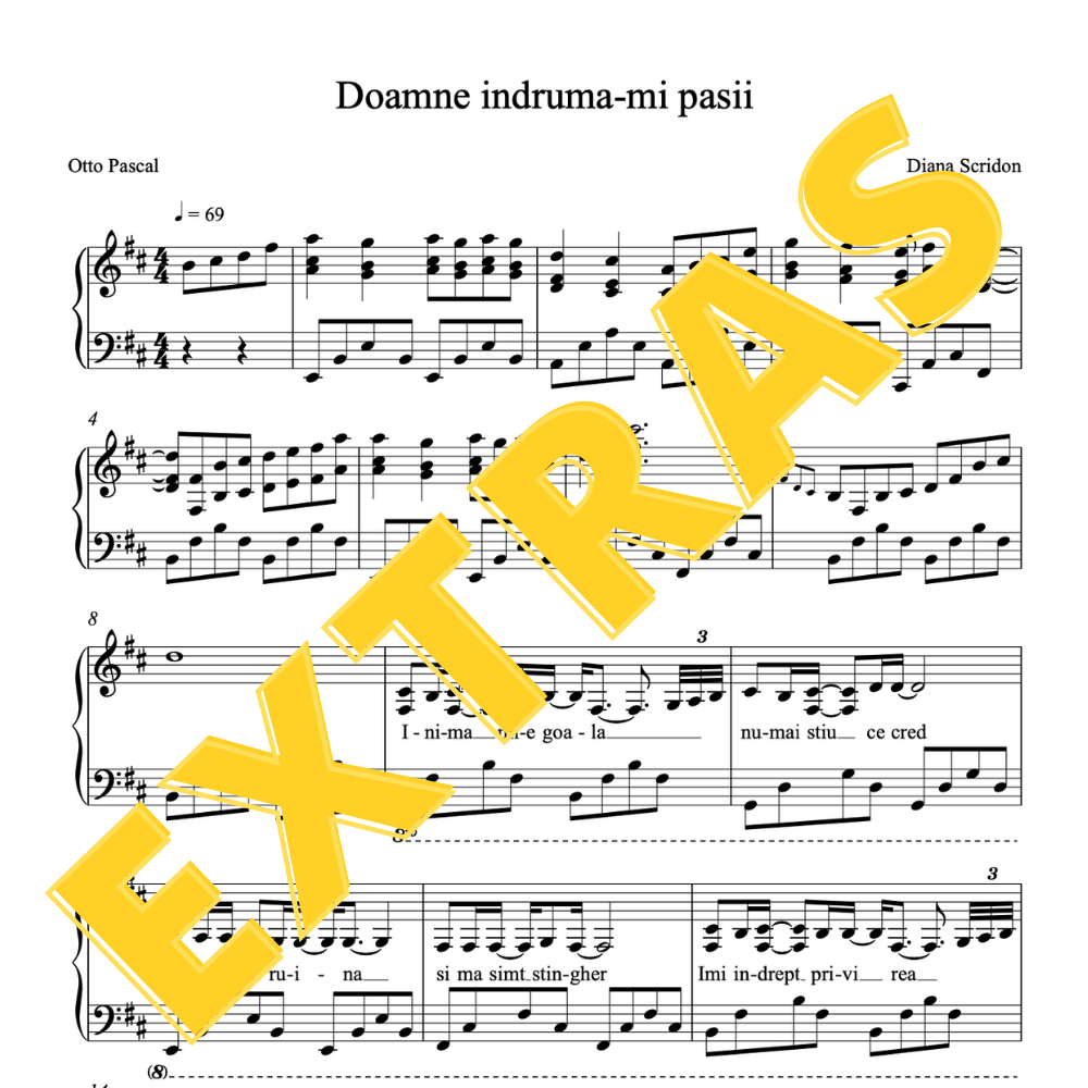 Doamne indruma-mi pasii - Diana Scridon - partitura pian