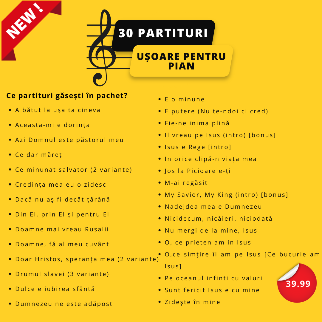 30 Partituri Usoare pentru Pian - Set#3